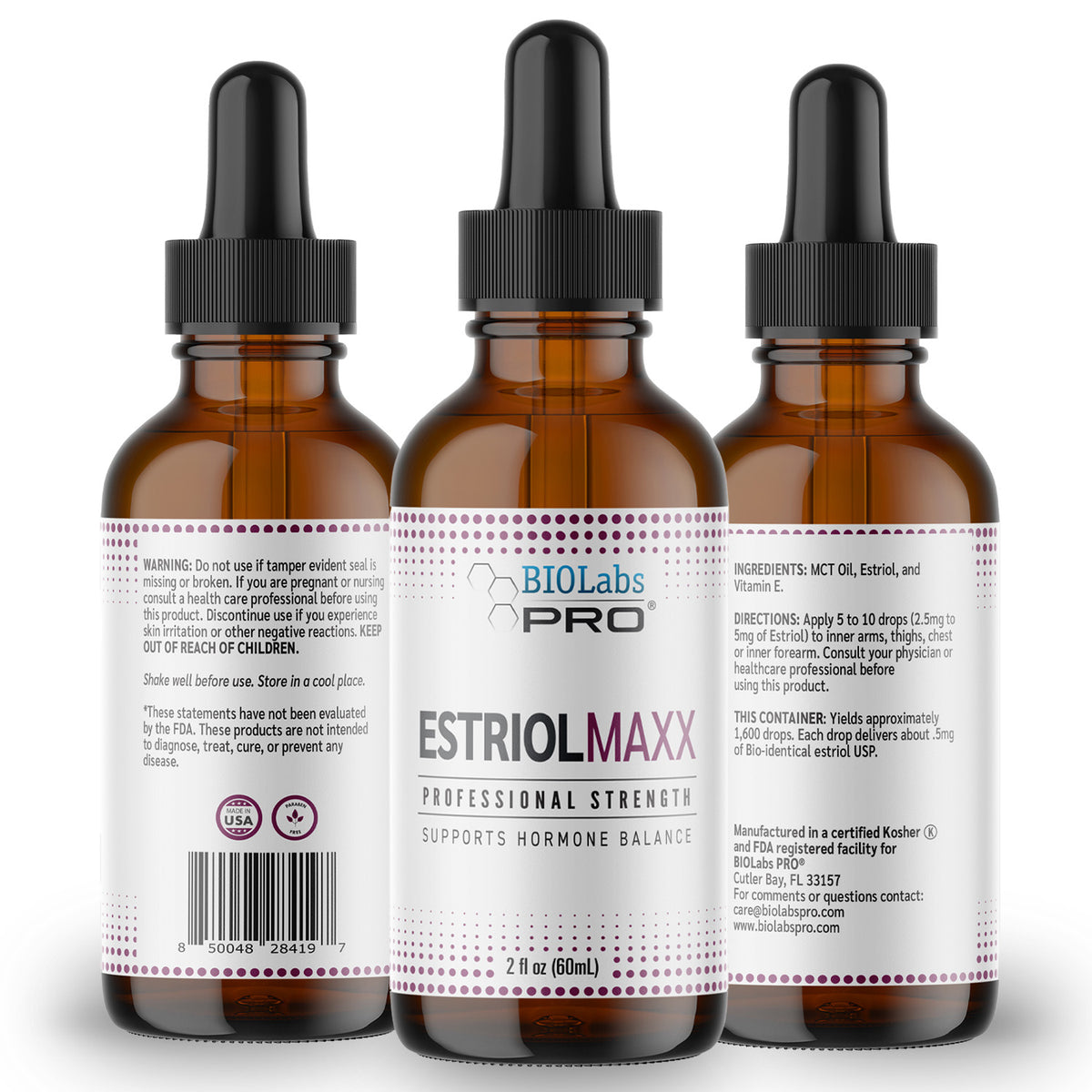 Estriol MAXX - Professional Strength Estriol Oil - BIOLabs PRO ...