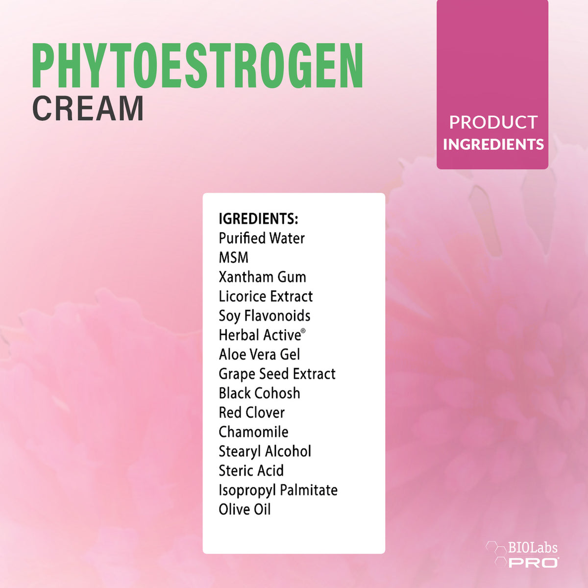 BIOLabs PRO® Natural PhytoEstrogen Cream – BIOLabs PRO® - Smarter ...