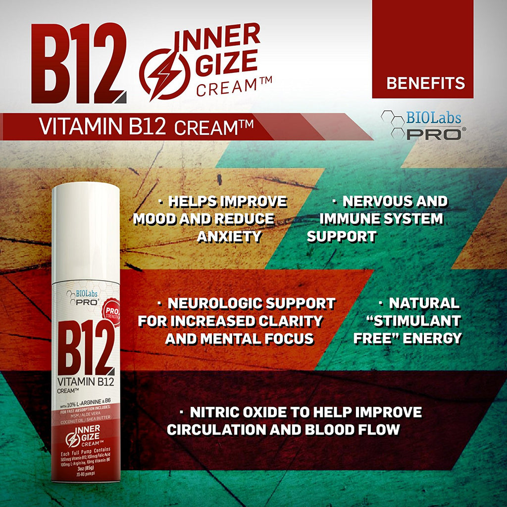 BIOLabs PRO® Natural B12 Cream – BIOLabs PRO® - Smarter Health And Aging™