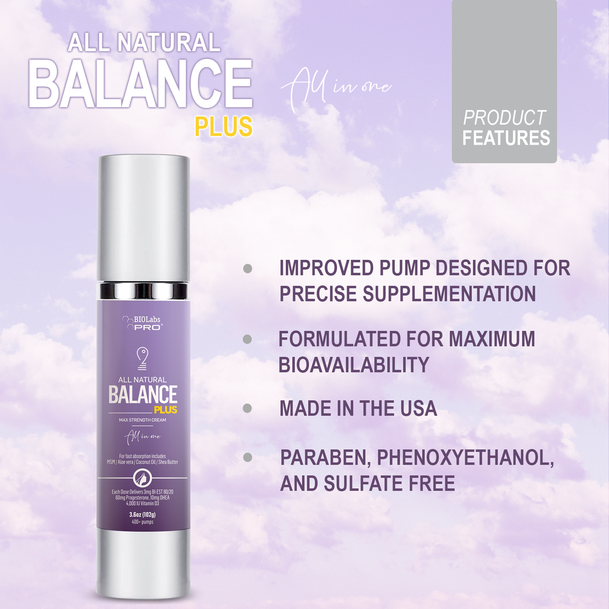 BIOLabs PRO Natural Balance PLUS Cream – BIOLabs PRO® - Smarter Health ...